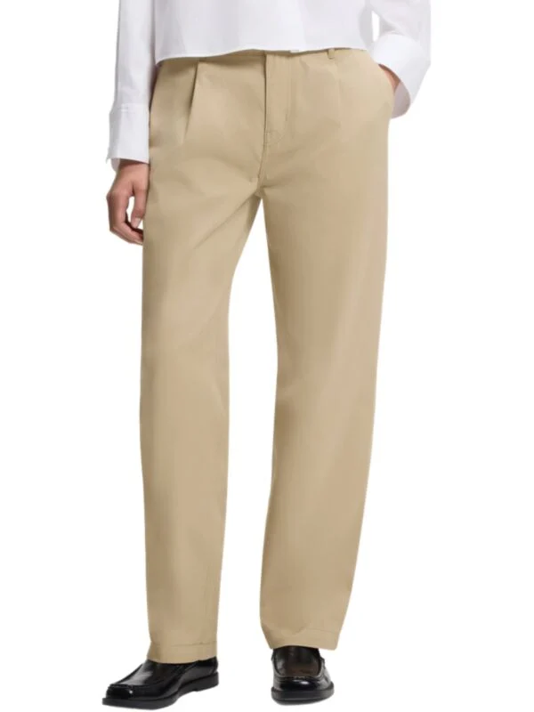 HUGO - Pamučne ženske pantalone