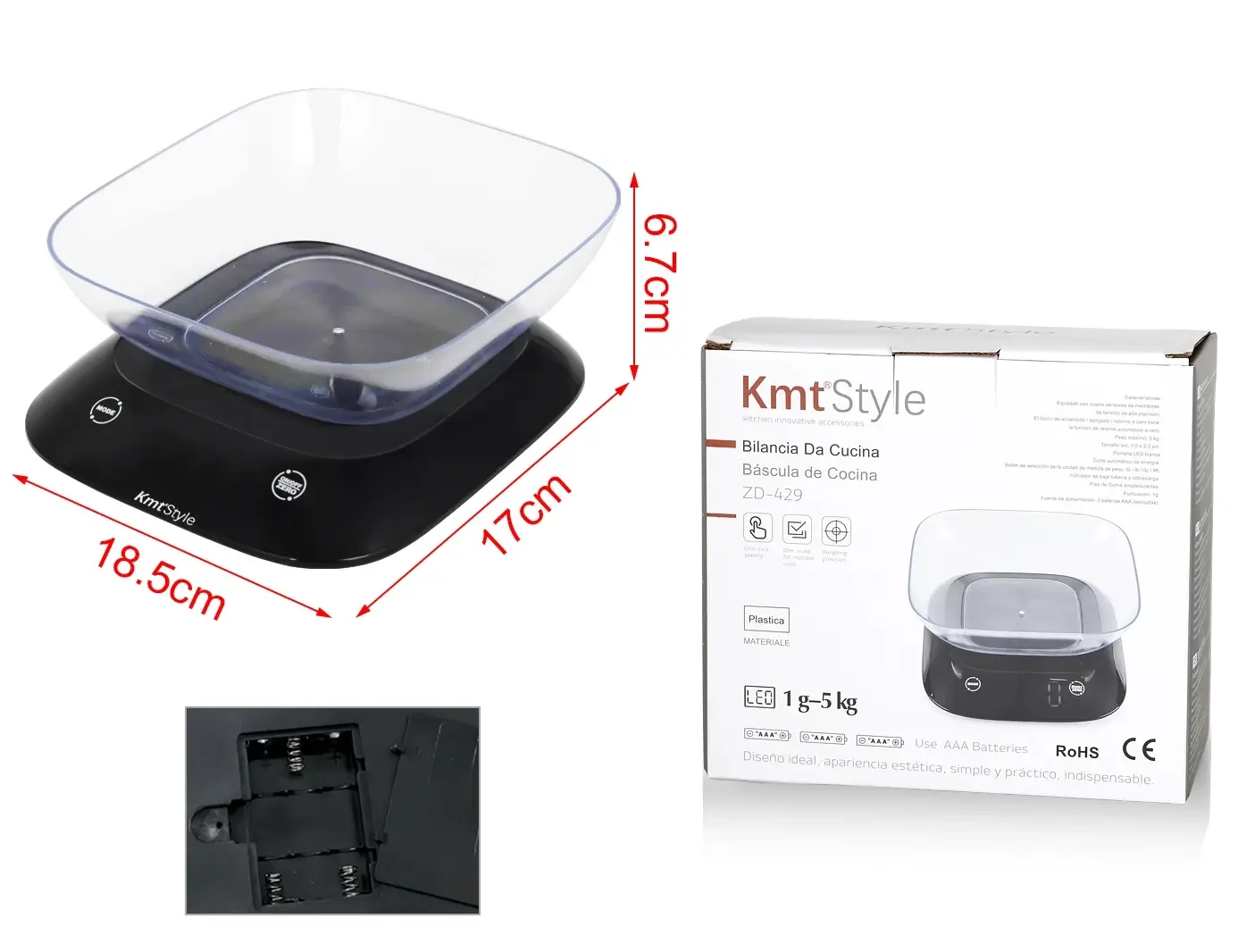 KMT Kuhinjska elektronska vaga, 5kg