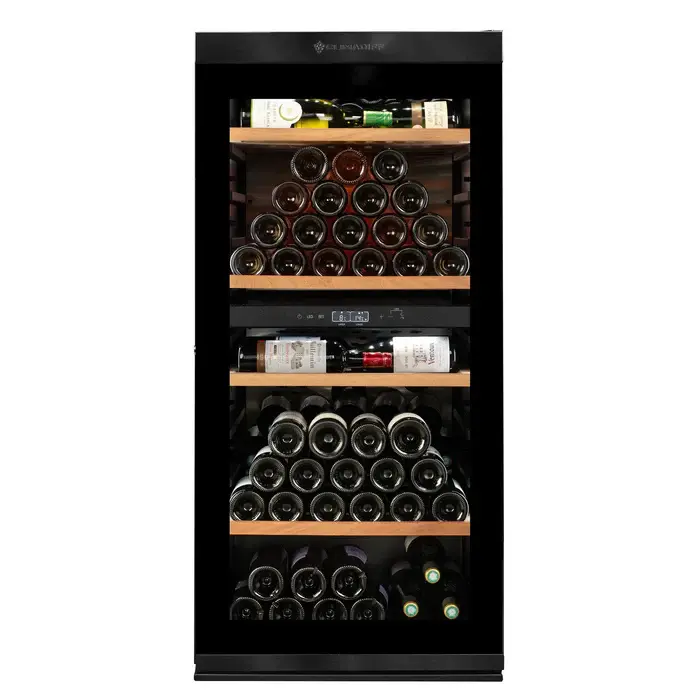 Climadiff Vinska vitrina za 138 boca Millesime140DB, Dvotemperaturna, Samostojeća, Crna