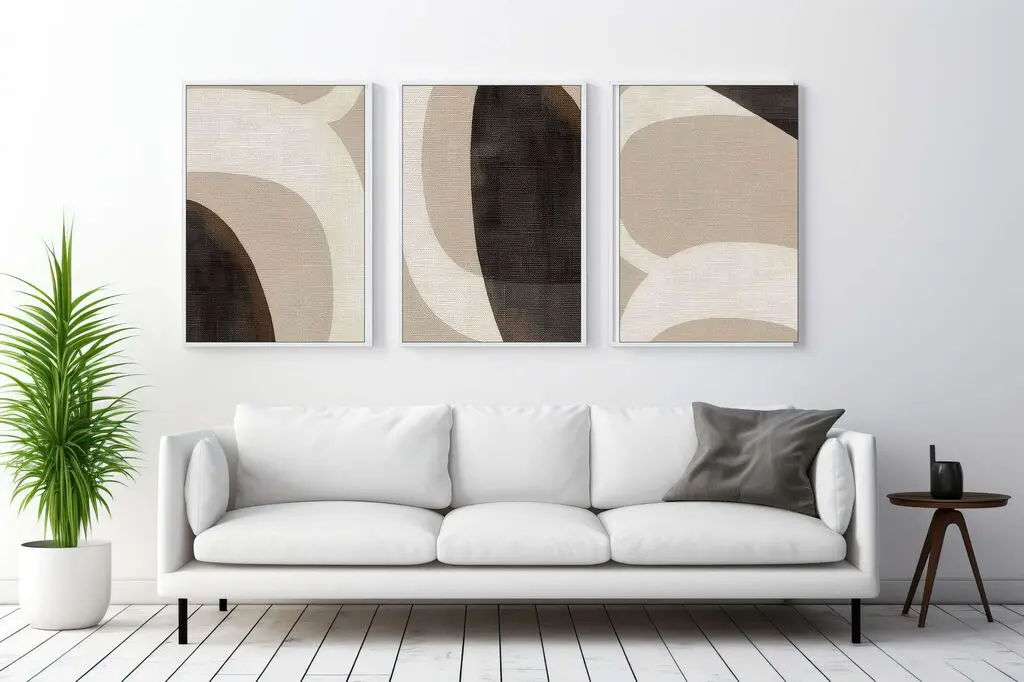 Wallity Dekorativne uramljene slike, 50x70cm, 3 komada, Šarene