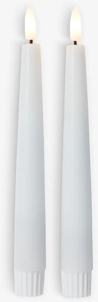 Aurora LED sveća, 18 cm, 2 komada, bela