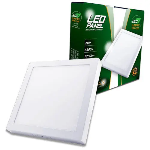 Lumax Nadgradni četvrtasti LED panel ECO LUMNPK, 24W 6500K, 1700lm, Φ282x282x28