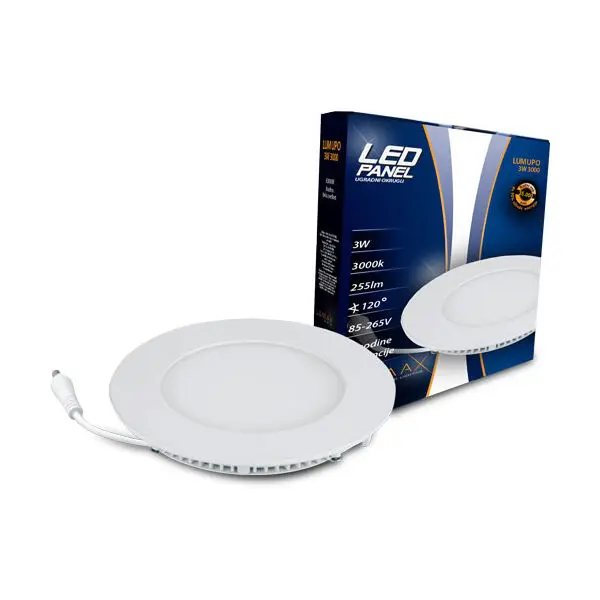 Lumax Ugradni okrugli LED panel Lumupo, 3W, 3000K, 225lm, Φ85mm