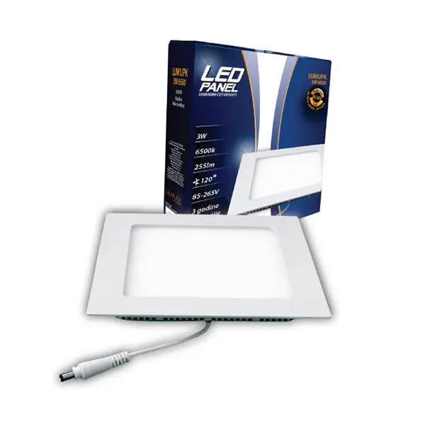 Lumax Ugradni četvrtasti LED panel Lumupk, 3W, 6500K, 255lm, Φ85x85x18.5