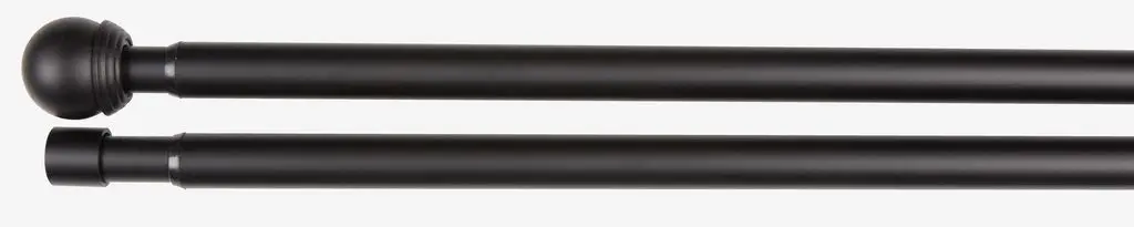 Aurora dupli set zavesa, 200-340 cm, crna