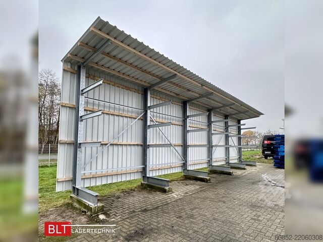 Konzolni regál
Kragarmregal mit Dach & Rückwand H:400cm Fuß + 3 Ebenen