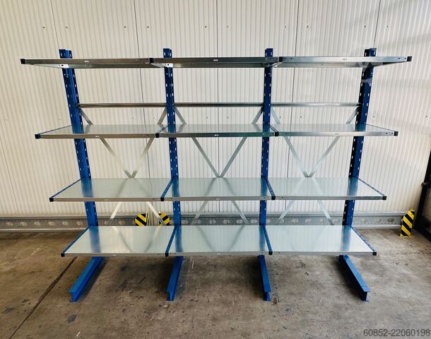 Konzolni regál
ca. 3,15 lfm. Kragarmregal mit Fachböden H: 250cm 140 kg/Arm META Multistrong