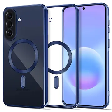SAMSUNG GALAXY A57 TECH-PROTECT MAGFLEX CASE - MAGSAFE COMPATIBLE - CLEAR / NAVY BLUE