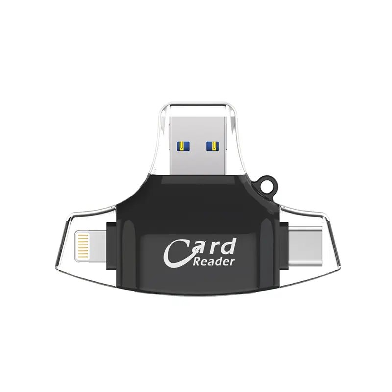 Čitač kartica SD microSD na Type C Lightning USB 2 JWD-84 crni