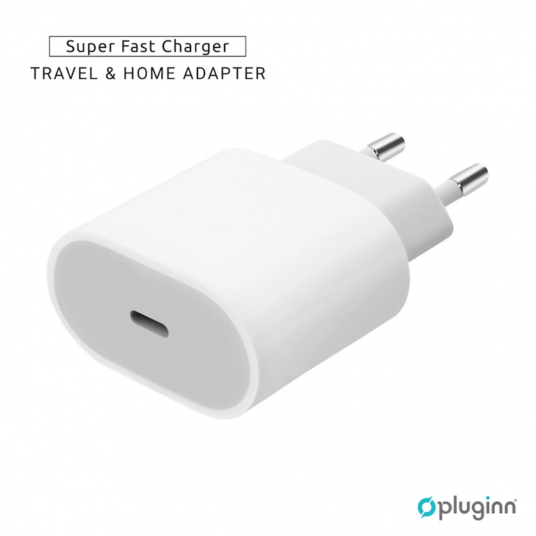 Kucni Punjac Pluginn PD Fast 20W za iPhone beli CE bez kabla