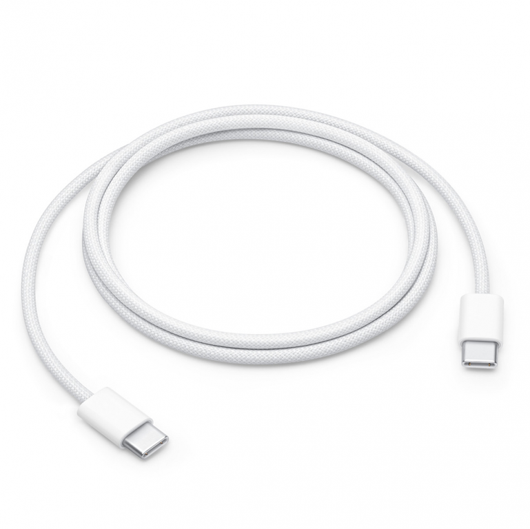 Data kabl L za iPhone 15-17 60W Type C na Type C beli 1m