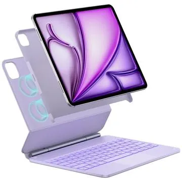 IPAD AIR 13 2024/2025/2026 TYPECASE EDGE+ KEYBOARD CASE WITH TOUCHPAD - US LAYOUT - LIGHT PURPLE