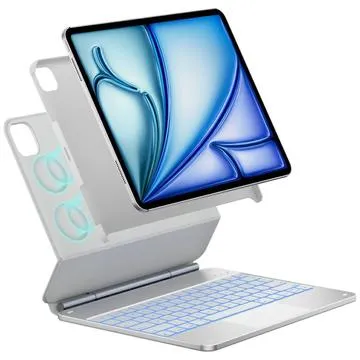 IPAD AIR 13 2024/2025/2026 TYPECASE EDGE+ KEYBOARD CASE WITH TOUCHPAD - US LAYOUT - SILVER