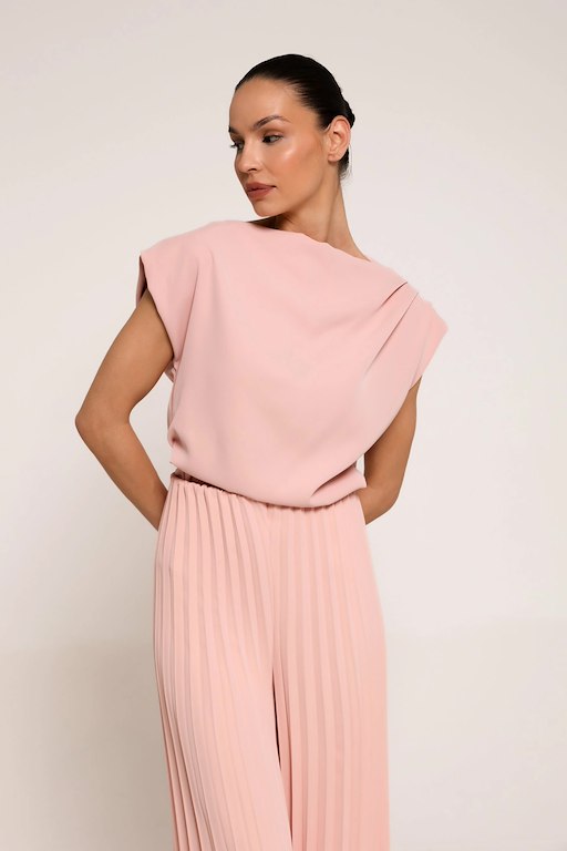 ROZE BLUZA SA DRAPIRANIM DETALJEM