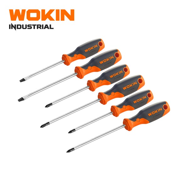 Wokin 6PCS set odvijača (industrijski) - 5.5×100, 6.5×150, PH1X100mm, PH2x150, PZ1x100, PZ2x150mm