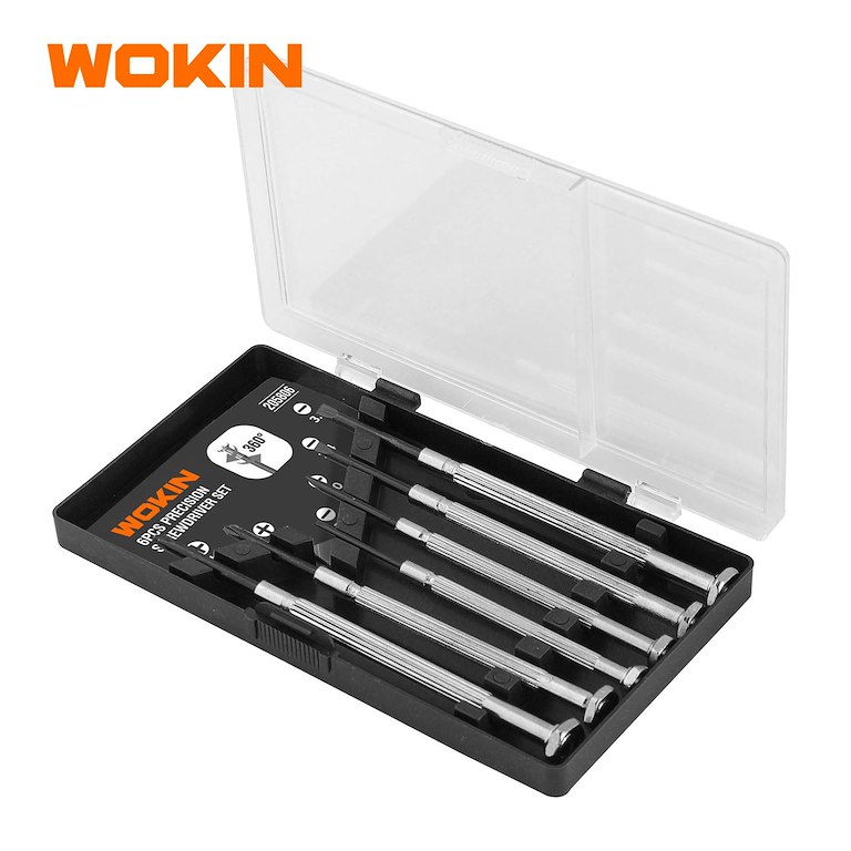 Wokin 6PCS set preciznih odvijača - 1.4×0.5, 2.0×0.5, 2.4×0.6, 3.0×0.6mm, PH0, PH1