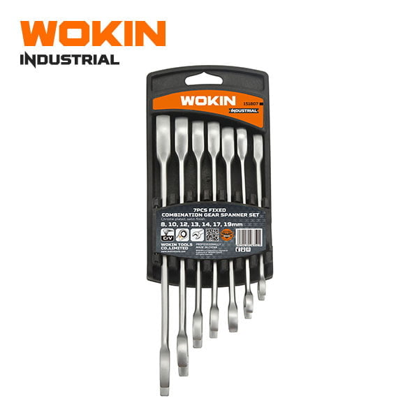 Wokin 7PCS FIKSNI SET KLJUČA SA ZUPCIMA (INDUSTRIJSKI) - 8, 10, 12, 13, 14, 17, 19 mm