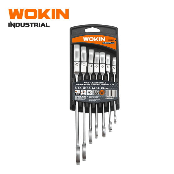 Wokin 7PCS FLEKSIBILNI SET KLJUČA SA ZUPCIMA (INDUSTRIJSKI) - 8, 10, 12, 13, 14, 17, 19 mm