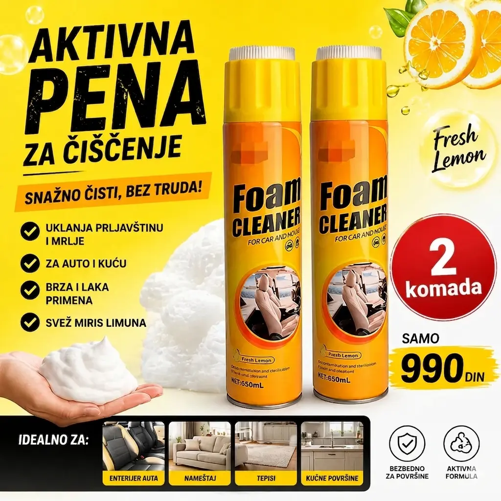 Aktivna pena za čišćenje - 2 komada