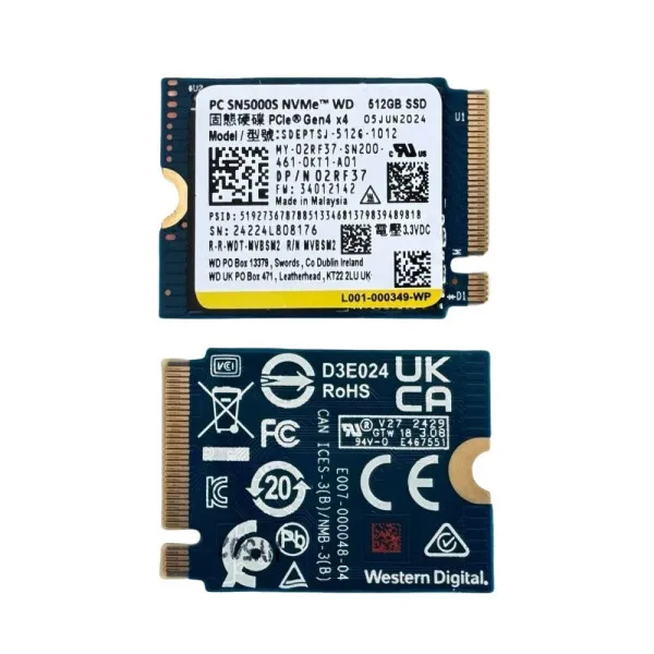 SSD WESTERN DIGITAL 512GB M.2 PC SN5000S NVME BULK 2280