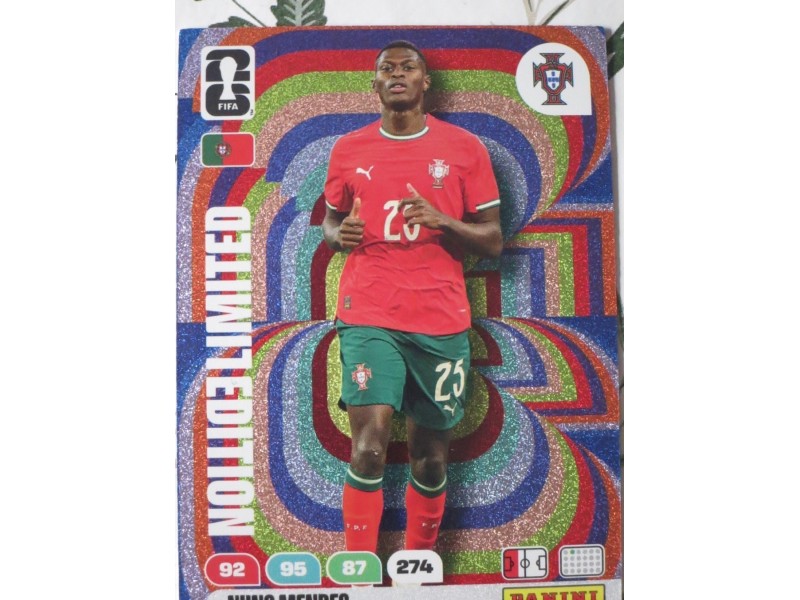 PANINI FIFA WORLD CUP 2026 NUNO MENDES LIMITED EDITION