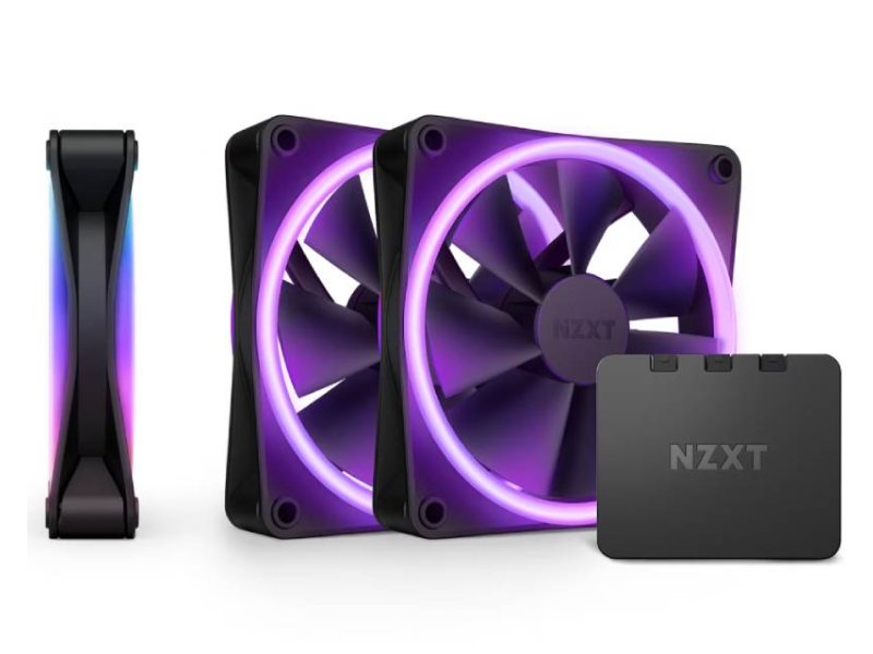 NZXT F120 RGB DUO TRIPLE PACK 120MM VENTILATOR CRNI RF-D12TF-B1