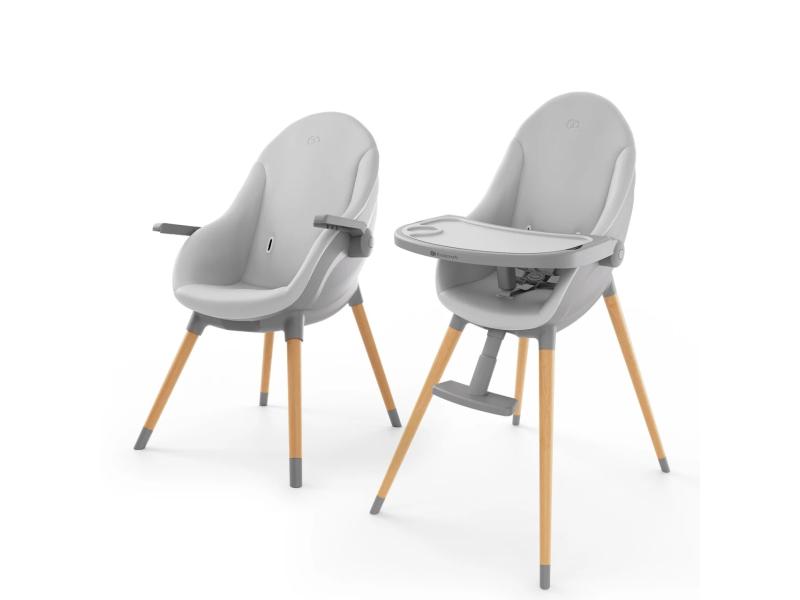 KINDERKRAFT STOLICA ZA HRANJENJE 2U1 FINI UP GREY