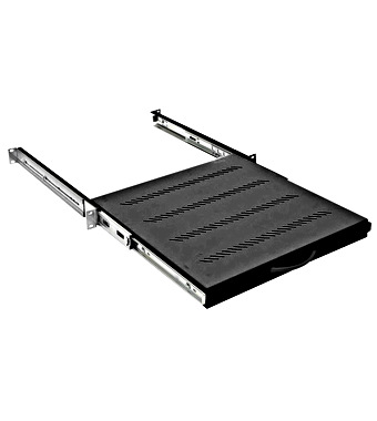 19"Polica izvlačiva,dubine 450mm,1HU,nosivosti 30kg,crna
RAL9005 (crna), montaža u 4 tačke