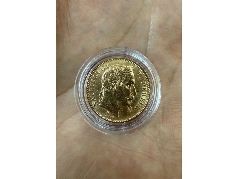 Zlatnik 20 franaka NAPOLEON III 1866