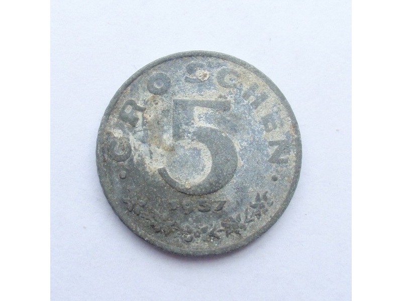Austria 5 groša 1957