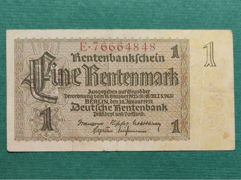 1 rentenmark 1937