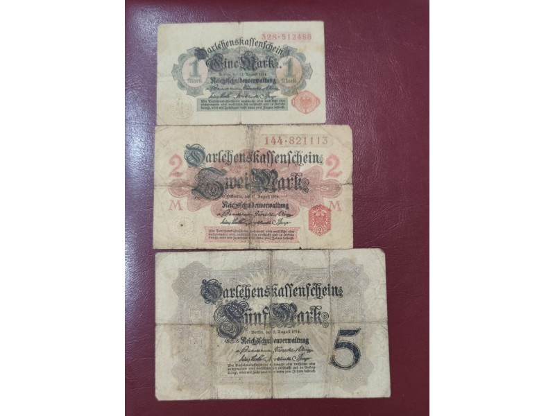 1, 2, 5 mark 1914