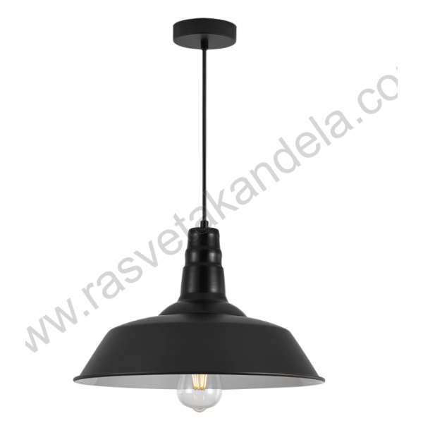 Visilica 1xE27 crna P003