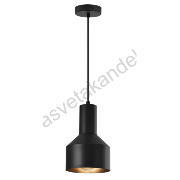 Visilica 1xE27 crna P001