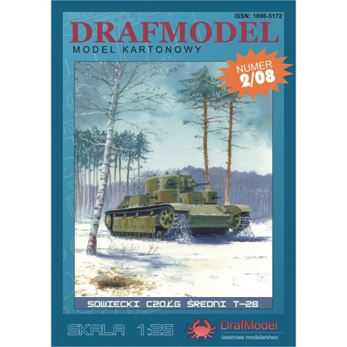 Draf Model 2-08 Sowiecki Czołg Średni T-28