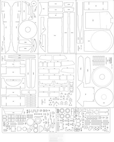 Answer ANG-253-SZK01 M1A1 Abrams - Laser Cut Frames, Details
