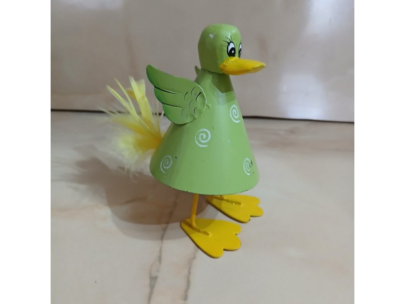Metalna figura patkice sa pokretnim telom,feder