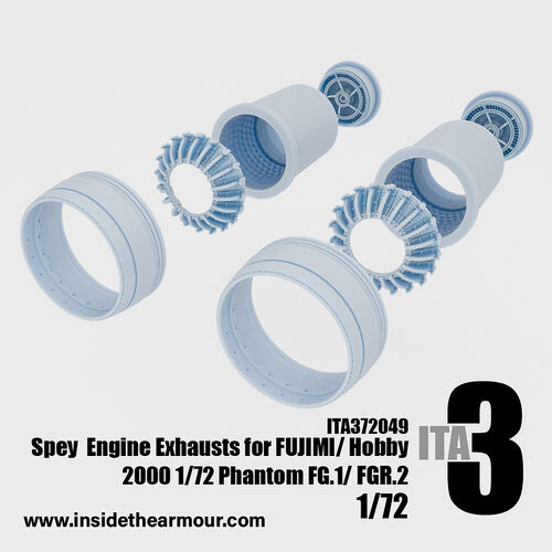 Inside the Armour ITA372049 McDonnell Douglas Phantom FG.1 / FGR.2 - Spey Engine Exhausts (for Fujimi and Hobby 2000 Kits)