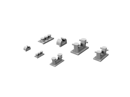 NEW! SWORDFISH MODELS 35006056 Bollards and Fairleads Set for French WWII Destroyers and Cruisers