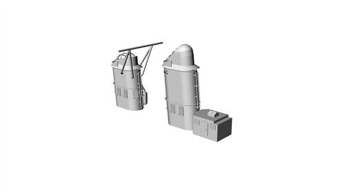 NEW! SWORDFISH MODELS 35006093-1 French 7600 Tons Light Cruisers (La Galisonniere Class) - Funnel Set After 1939 (for Trumpeter 05375 Kit)