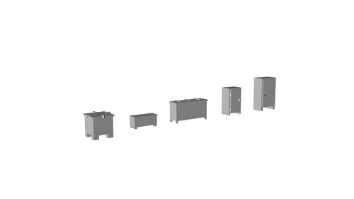 NEW! SWORDFISH MODELS 20014200 Set of Lockers 2