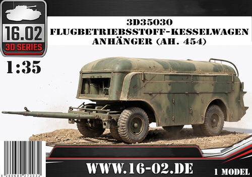 NEW! Custom scale 3D35030 German WWII Flugbetriebsstoff-Kesselwagen Anhanger / Ah. 454 (3D-Printed)