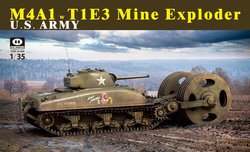 NEW! Pig Models 35-006 M4A1 Sherman with T1E3 Mine Exploder