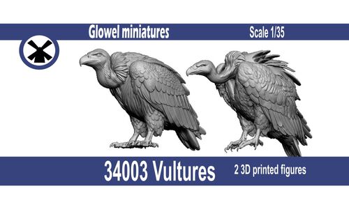 Glowel Miniatures 34003 Vultures (2 Figures / 3D-Printed)