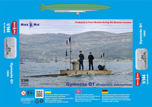 NEW! Mikromir 144-043 French Gymnote (Q1) - All Electric Submarine