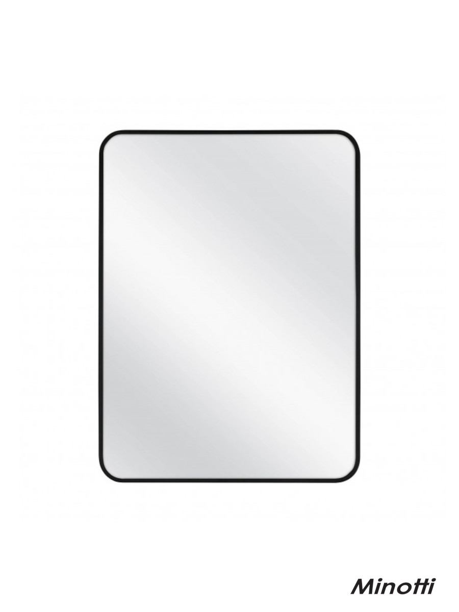 Ogledalo sa aluminijumskim crnim ramom 60×80 Minotti H-1064L