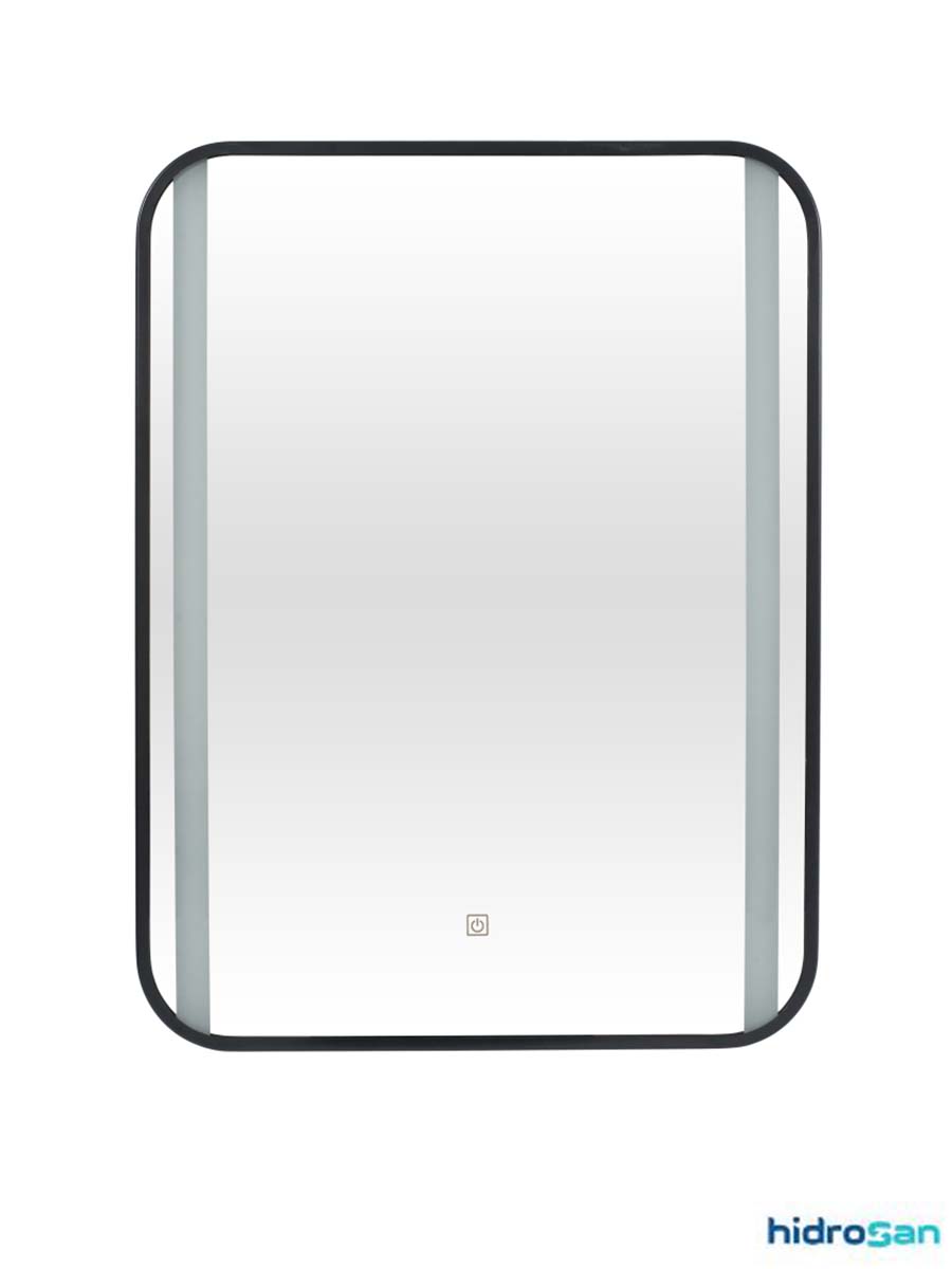 Led ogledalo sa crnim ramom 60x80cm Hidro