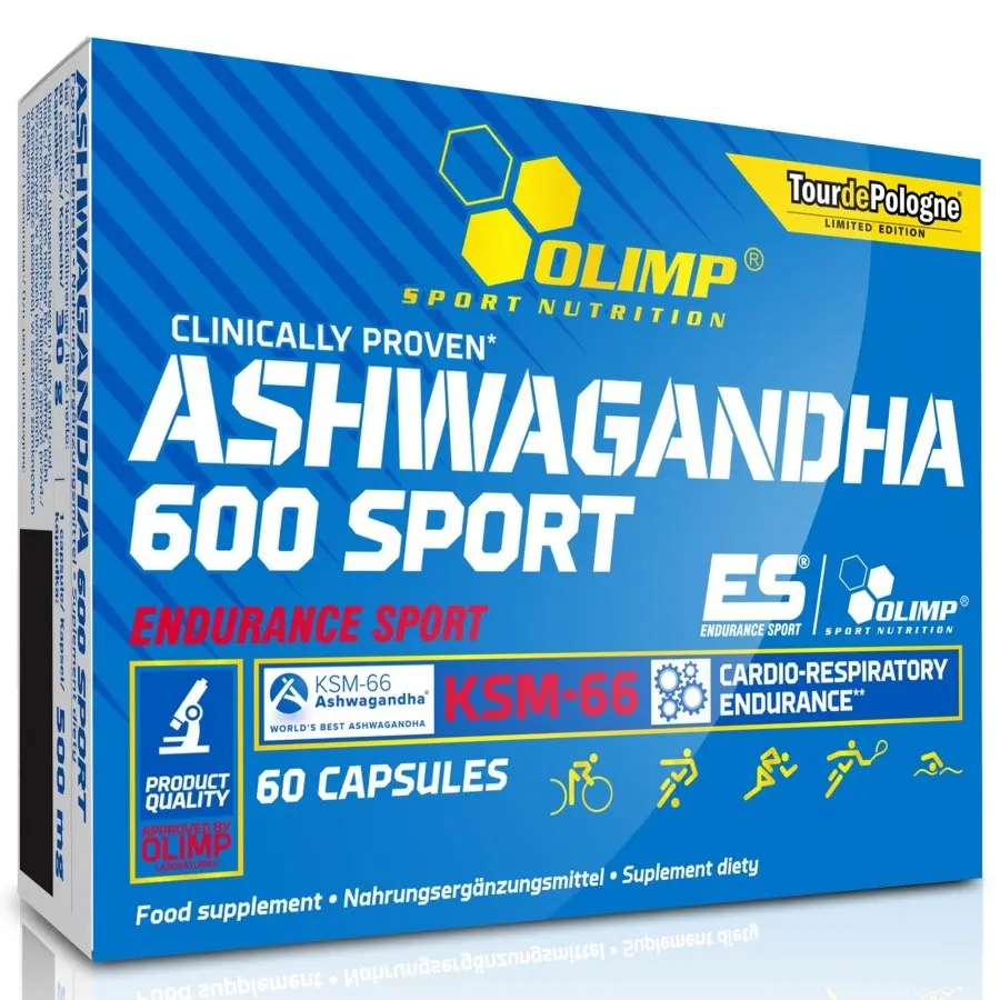 OLIMP Ašvaganda 600 Sport. 60 Kapsula