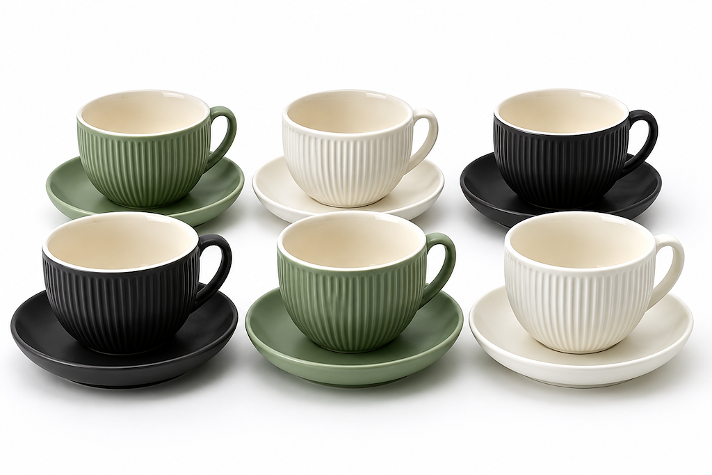 AMC HOME SET ŠOLJA PEONY SAGE 6/1 ZEL/CR/BL 17791