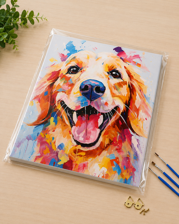 BOJENJE PO BROJEVIMA SET PAS 40X50CM *AK